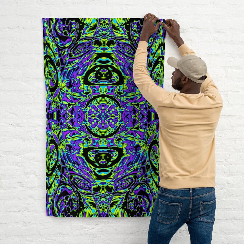 Psychedelic Tapestry - Etsy
