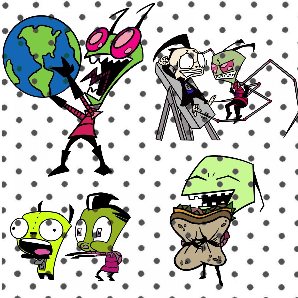 Invader Zim Cut File Svg Dib Gir - Etsy