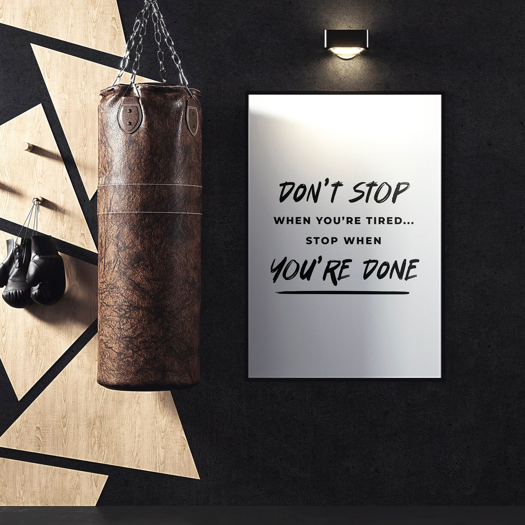 Motivational Workout Quote in 6 Styles Inspirational Quote Exercise and ...
