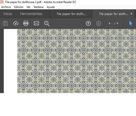 TILE PAPER DOLLHOUSE. Pdf Miniature Tile Paper. Dollhouse Wall Paper ...