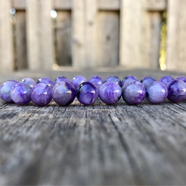 Charoite Bracelet - Etsy