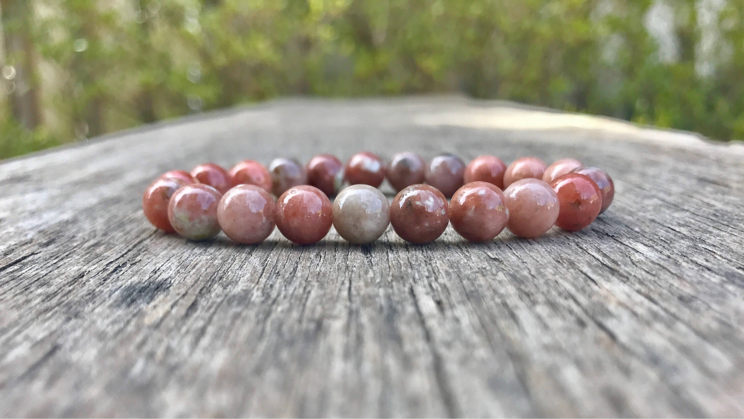 Plum Jasper Bracelet 8mm Pink Plum Jasper Beaded Gemstone - Etsy Singapore
