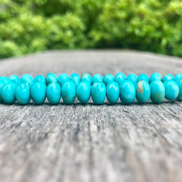 Genuine Natural Blue Kingman Turquoise Beads - Etsy