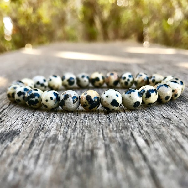Dalmation Jasper Bracelet - Etsy