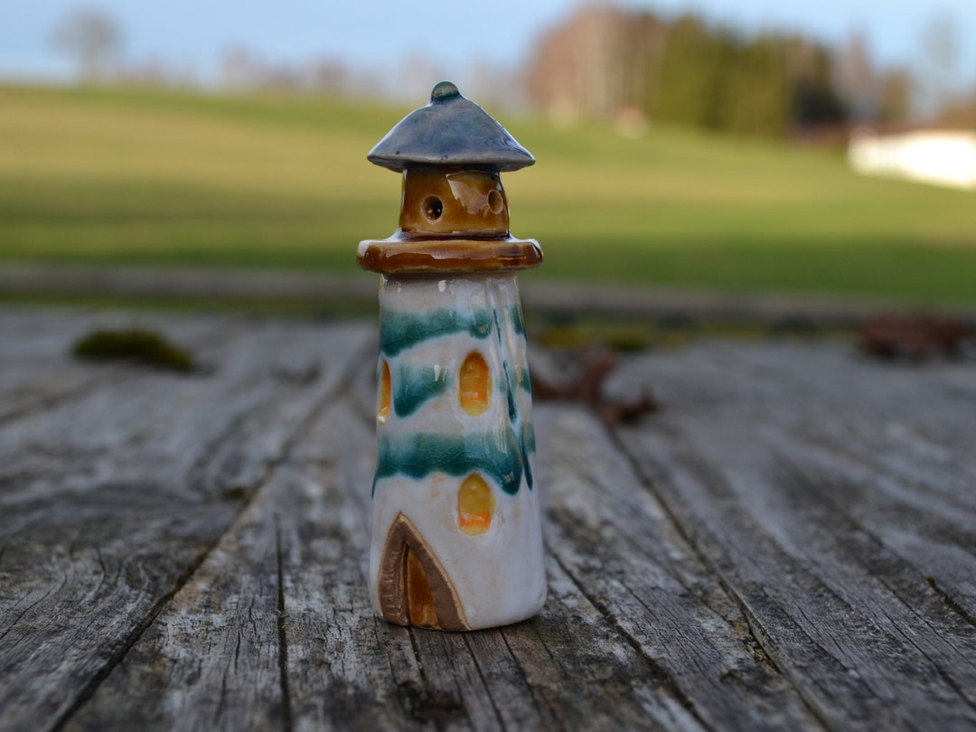 Mini Ceramic Lighthouse - Etsy
