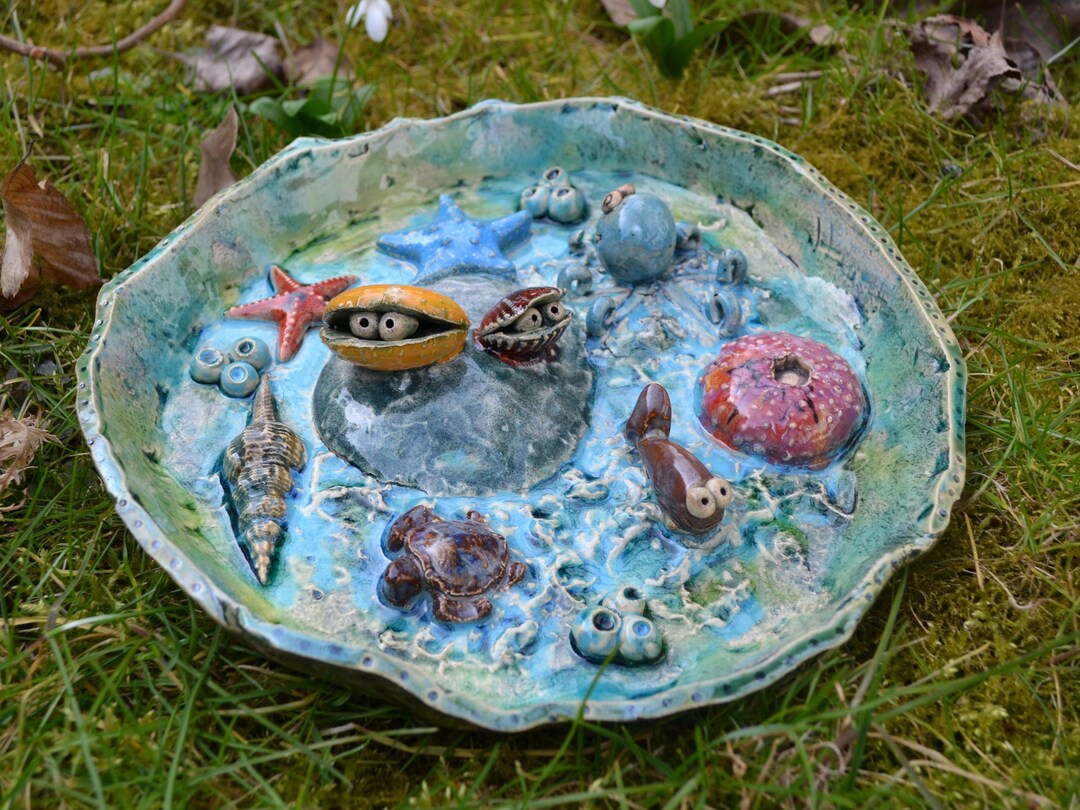 Ceramic Insect Waterer "a Day at the Sea" - Etsy