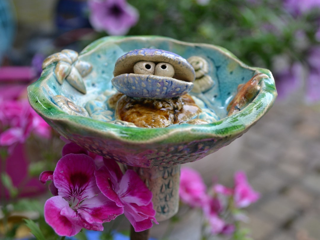 Ceramic Insect Waterer shell Sally in the Water, to Stick On - Etsy
