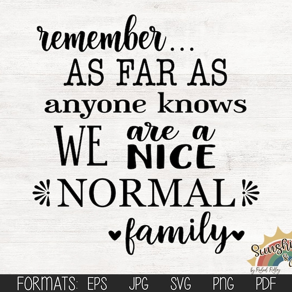 Nice Normal Family - Etsy