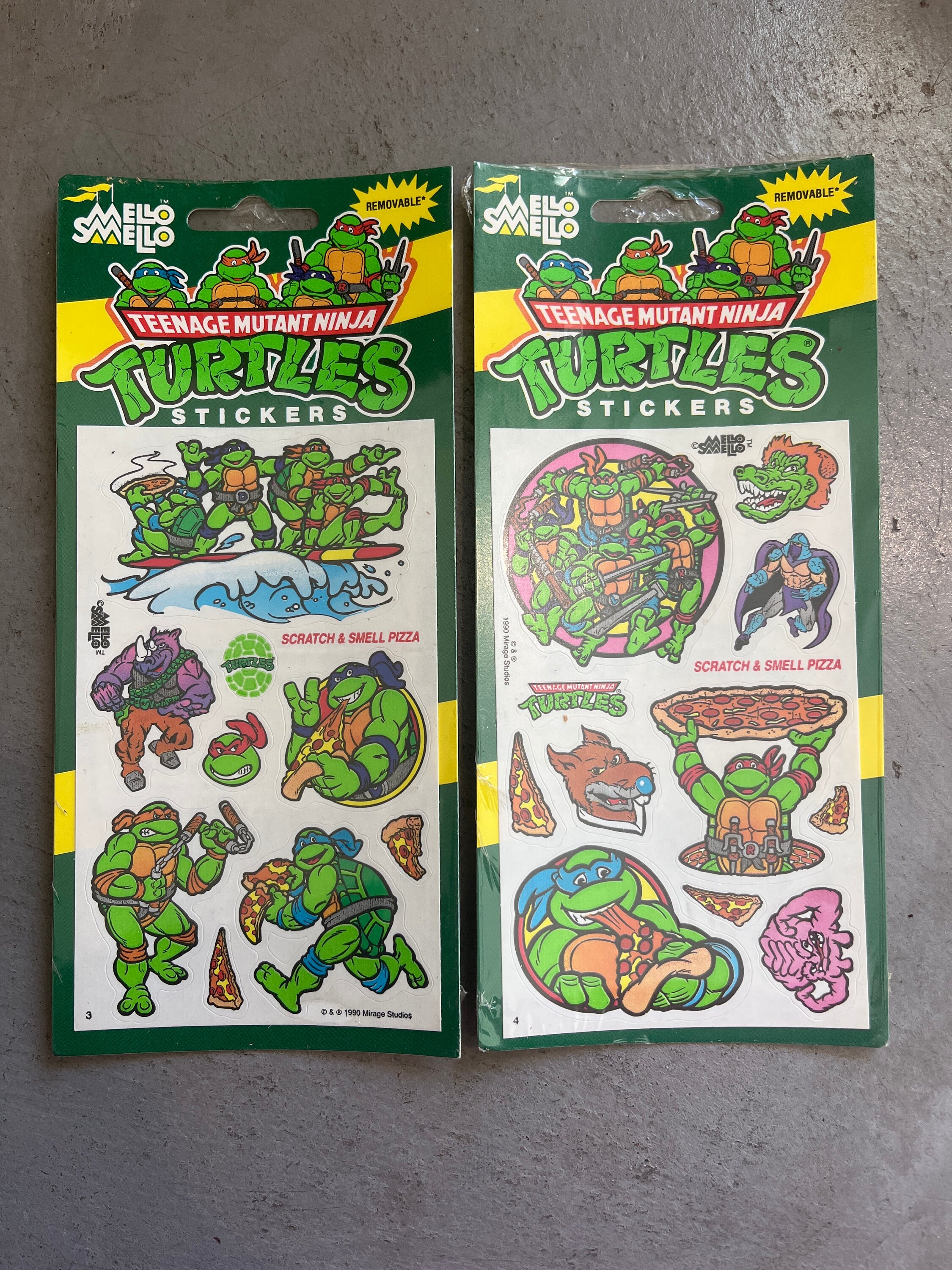 Teenage Mutant Ninja Turtles Sticker Set // 1990 - Etsy