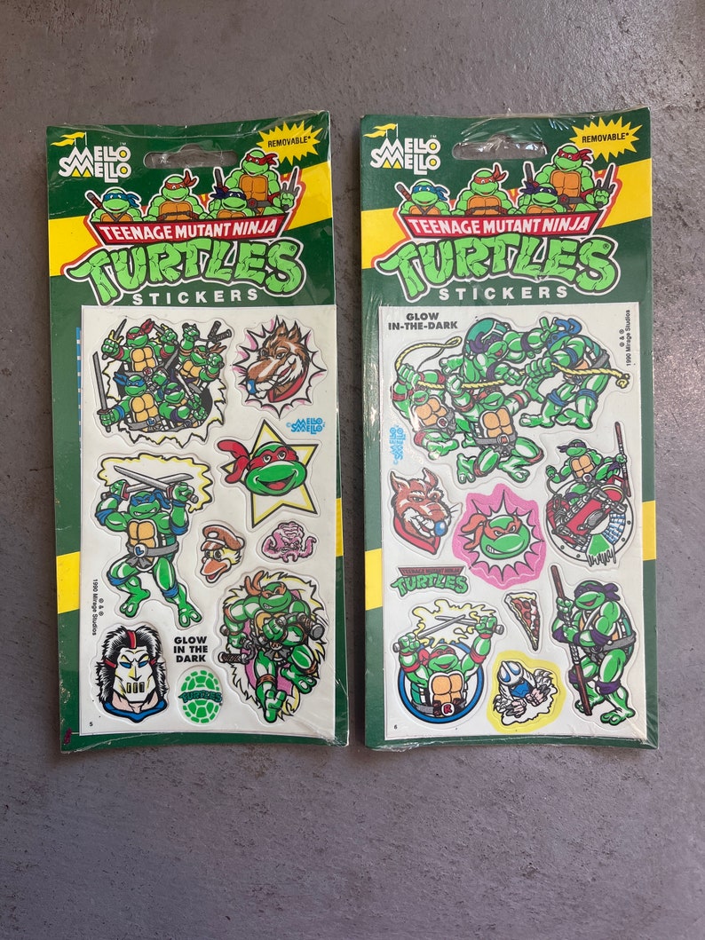 Teenage Mutant Ninja Turtles Sticker Set // 1990 - Etsy