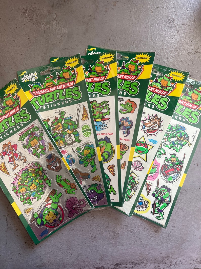 Teenage Mutant Ninja Turtles Sticker Set // 1990 - Etsy