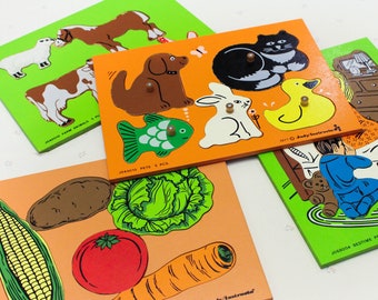 Toys & Games Games & Puzzles Puzzles Vintage Wood Puzzle Judy Instructo ...