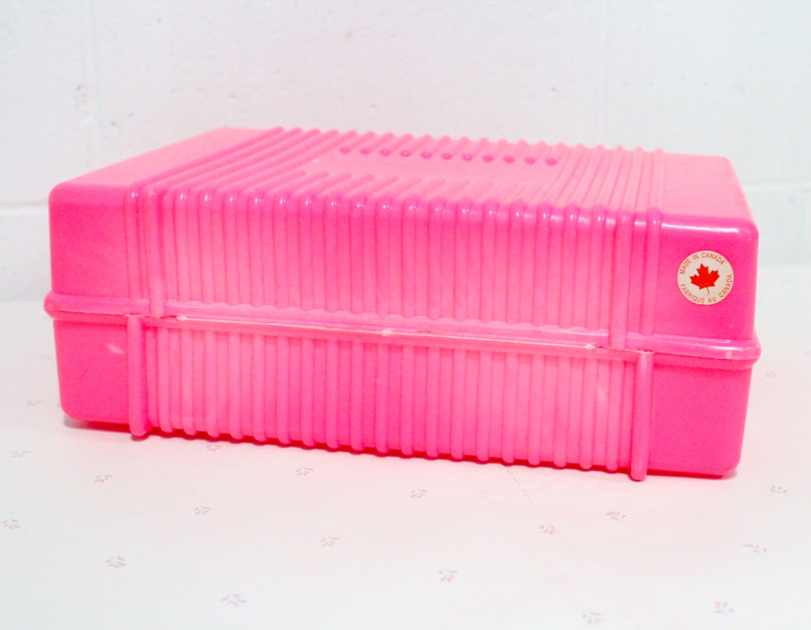 Pink Plastic Toy Case Vintage Case for Toys Kids Toy Box | Etsy