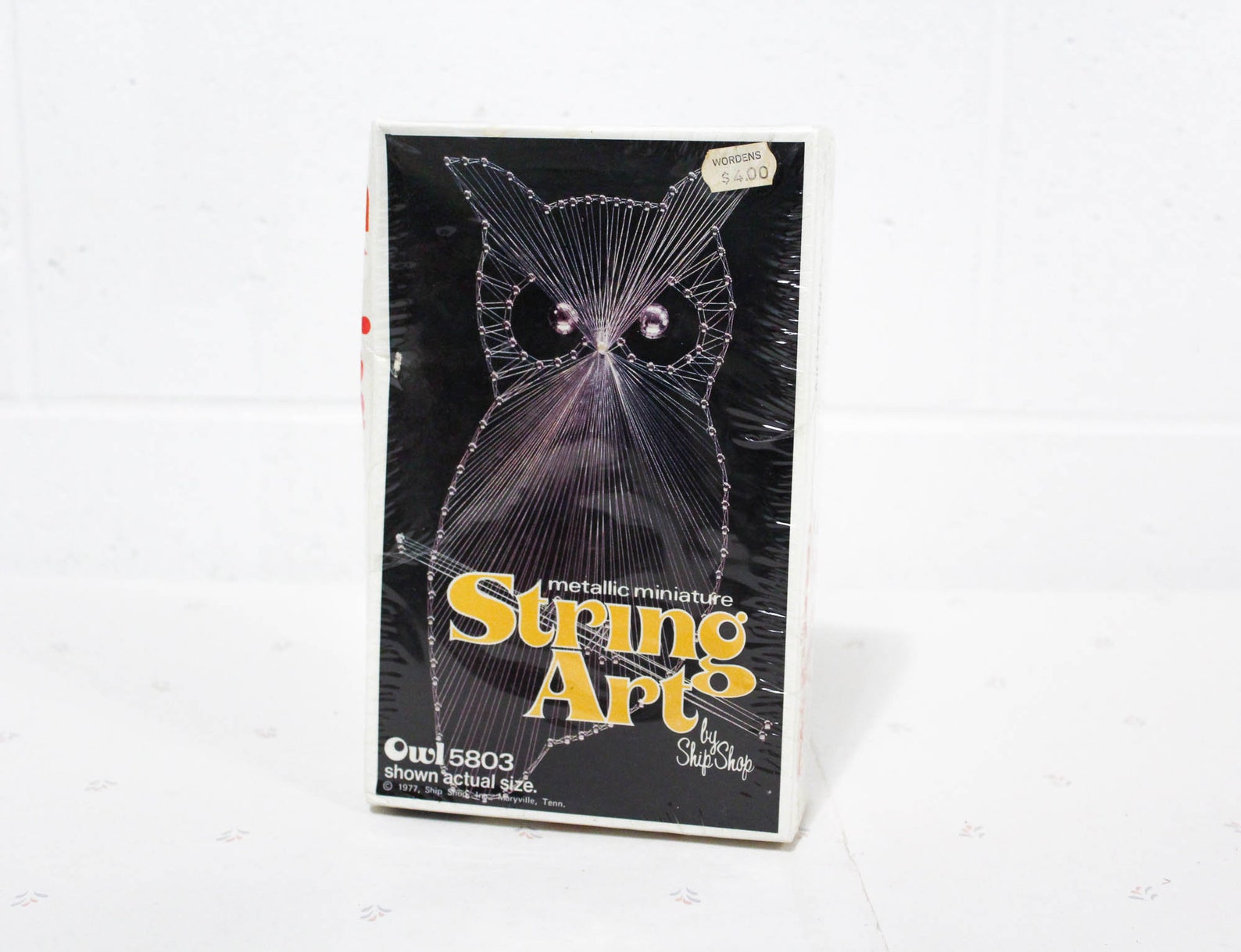 70s Vintage Owl String Art Kit, New Vintage Craft Kit, Metallic String ...
