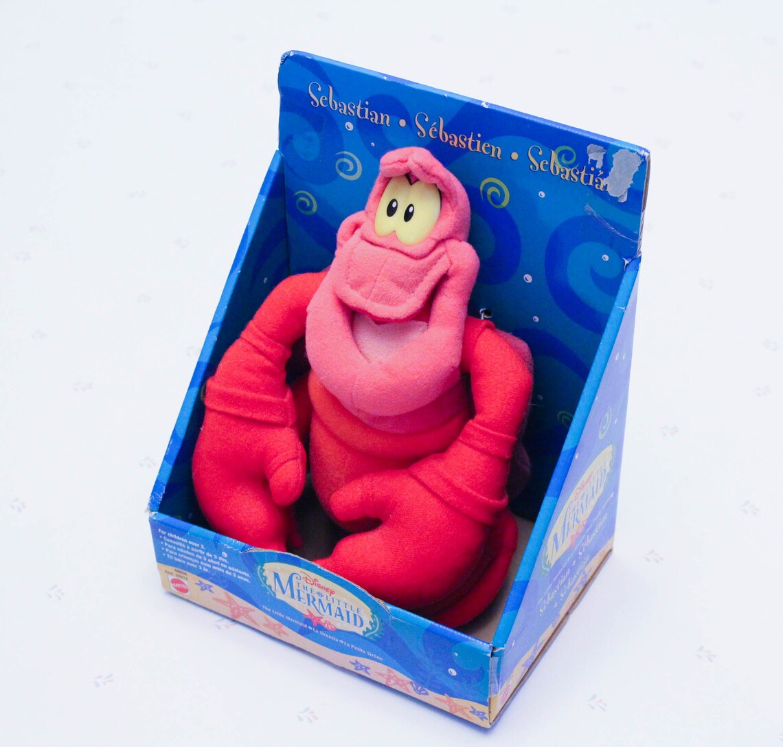 Vintage 90s Disney Sebastian Plush Toy for Kid the Little | Etsy