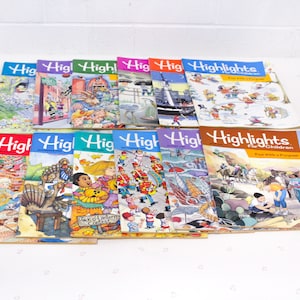 1990s Highlights for Children Magazine Lot, Highlights Magazine Set ...
