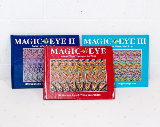 1990s Magic Eye Book Collection, 90s Kids Book Set, Optical Illusion ...