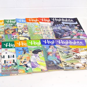 1990s Highlights for Children Magazine Lot, Highlights Magazine Set ...