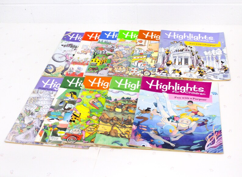 1990s Highlights for Children Magazine Lot, Highlights Magazine Set ...