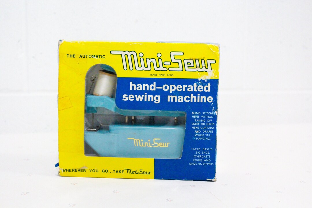 Mini Sew Hand Operated Sewing Machine, Blind Stitch Hand Sewing Tool ...