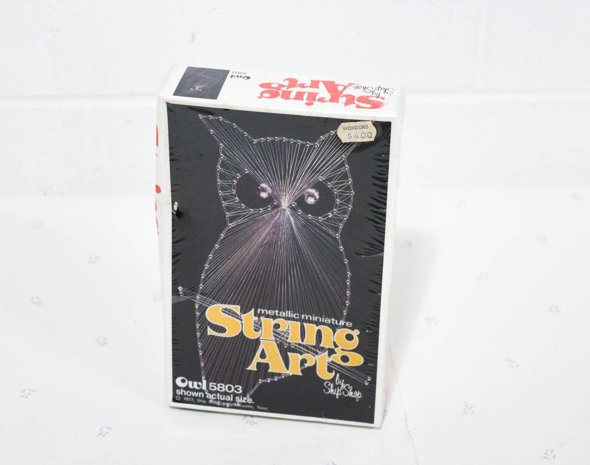 70s Vintage Owl String Art Kit, New Vintage Craft Kit, Metallic String ...