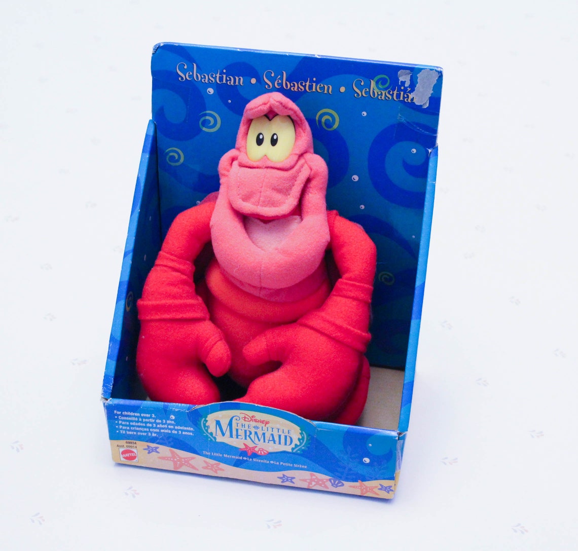 Vintage 90s Disney Sebastian Plush Toy for Kid the Little | Etsy
