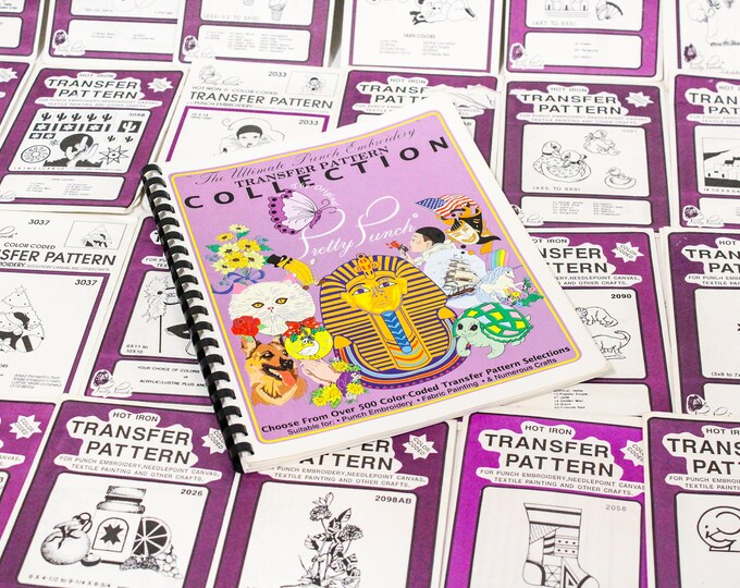 Pretty Punch Hot Iron Transfer Patterns With Reference Book, Fabric ...