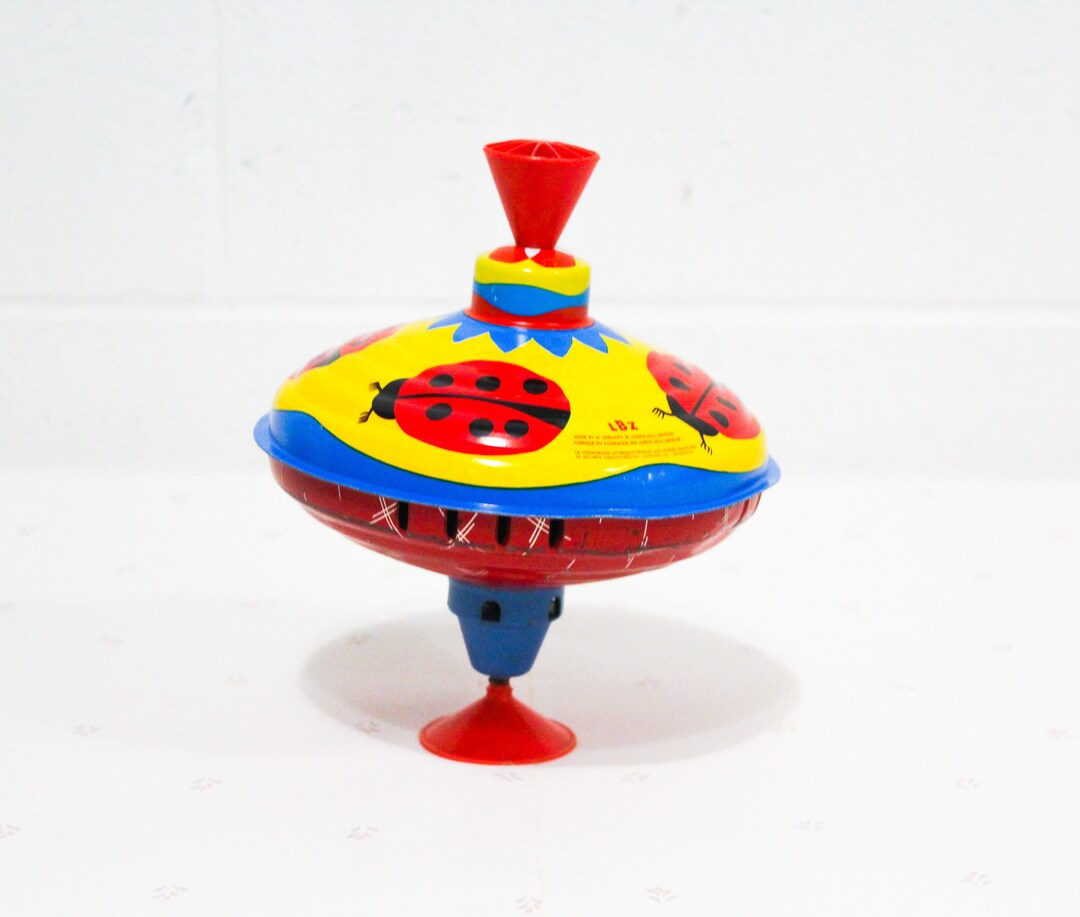 Vintage LBZ Spin Top Metal Toy, Collectible Toy for Kids, Spin Top Toy ...