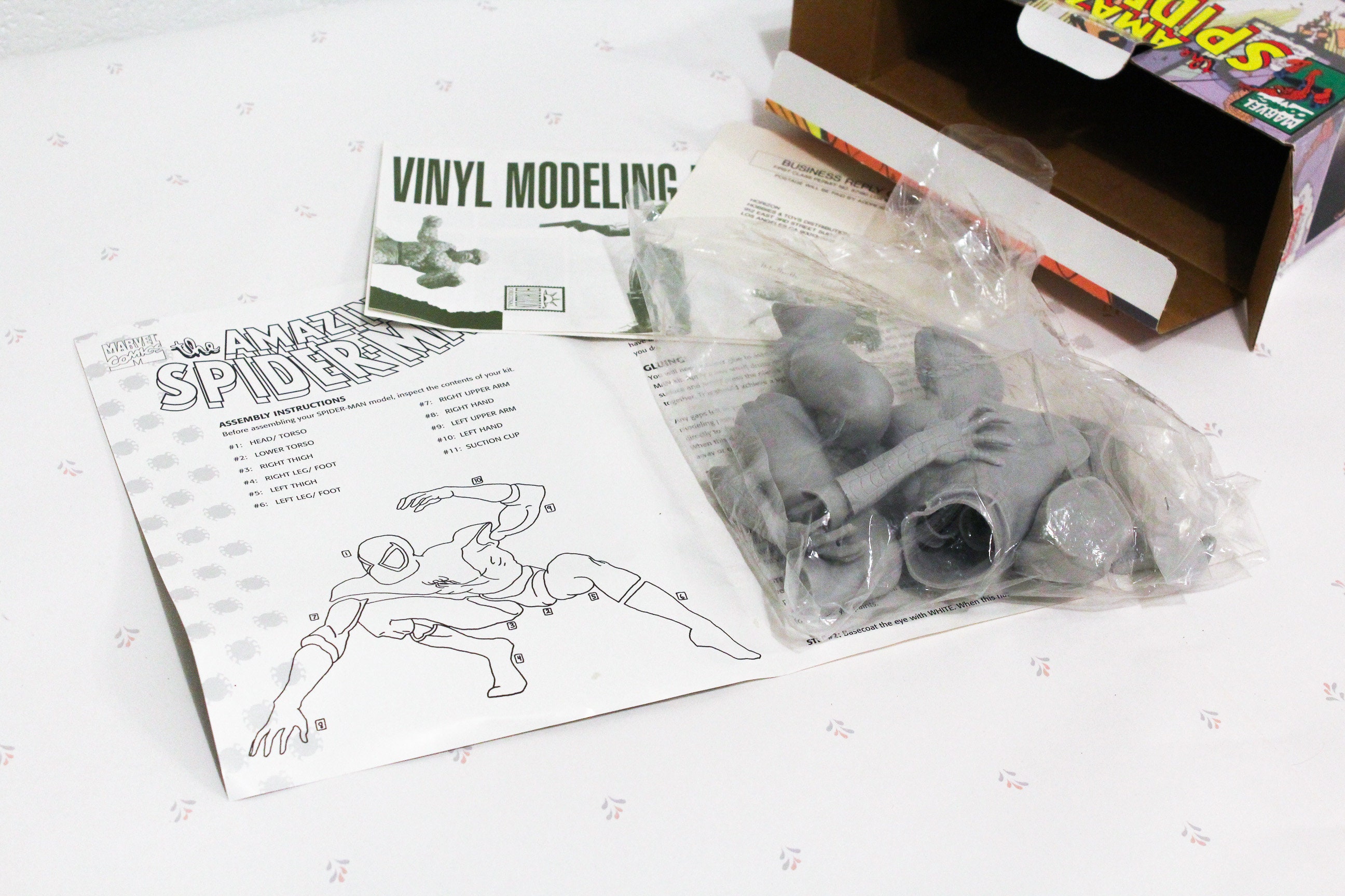 Vintage Marvel Spiderman Vinyl Model Kit Kids Craft Kits | Etsy