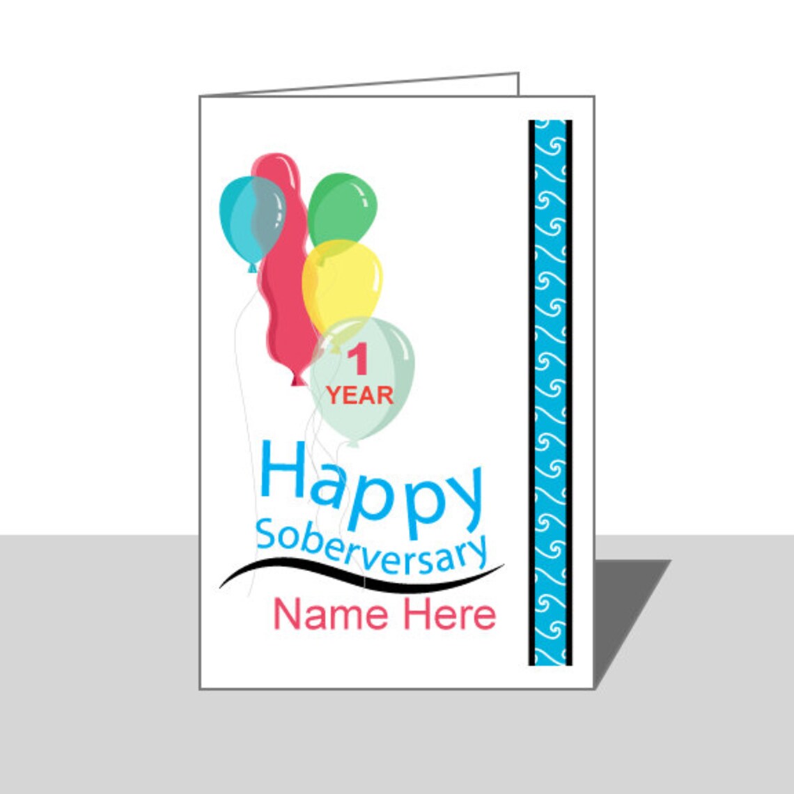 Add Your Name and Date for a Truly Custom and Printable AA Birthday or ...