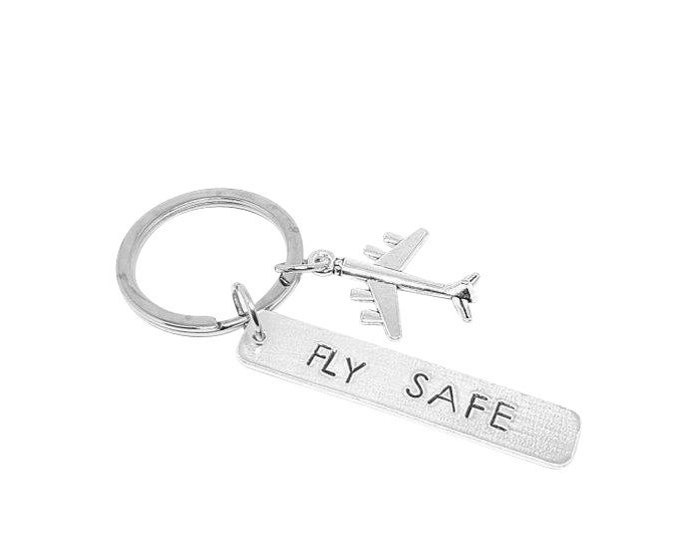 Fly Safe Key Chain, Gift for Pilot, Gift for Flight Attendant, Fly Safe ...
