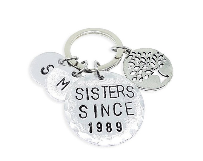 Sisters Keychain, Personalized Keychain, Aluminium Sisters Keyring ...