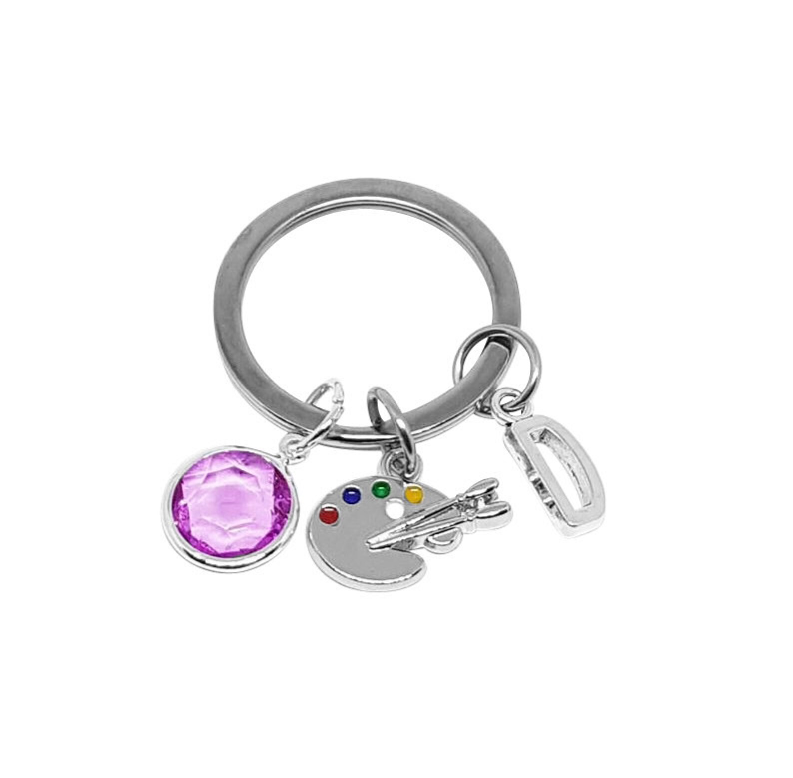 Paint Palette Keychain Paint Brush Keychain Artist Keychain - Etsy