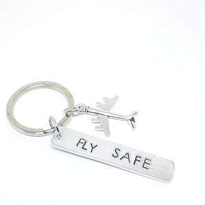 Fly Safe Key Chain, Gift for Pilot, Gift for Flight Attendant, Fly Safe ...