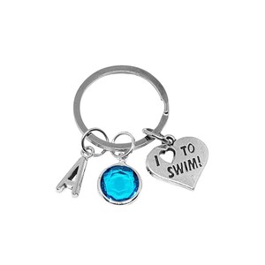 I Love to Swim Keychain, Swim Gifts, Swim Keyring, Swimmer Keychain ...