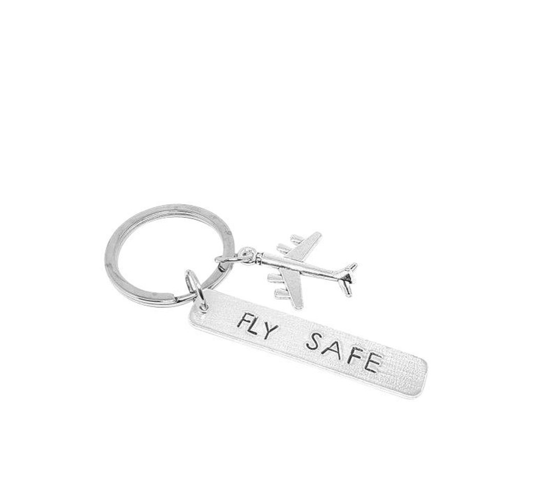 Fly Safe Key Chain, Gift for Pilot, Gift for Flight Attendant, Fly Safe ...