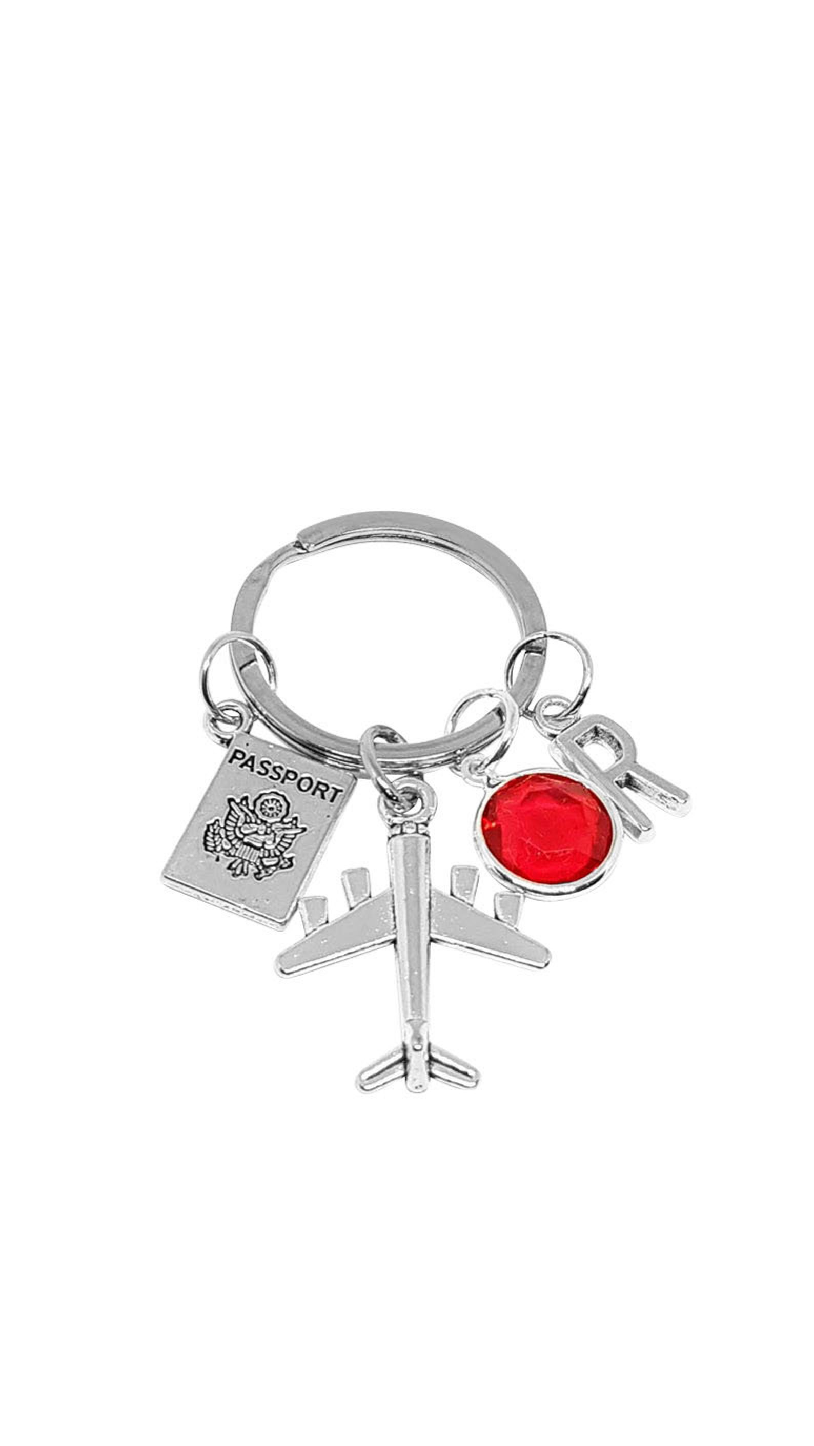 Passport Keychain Personalized Pilot Keyring Airplane - Etsy