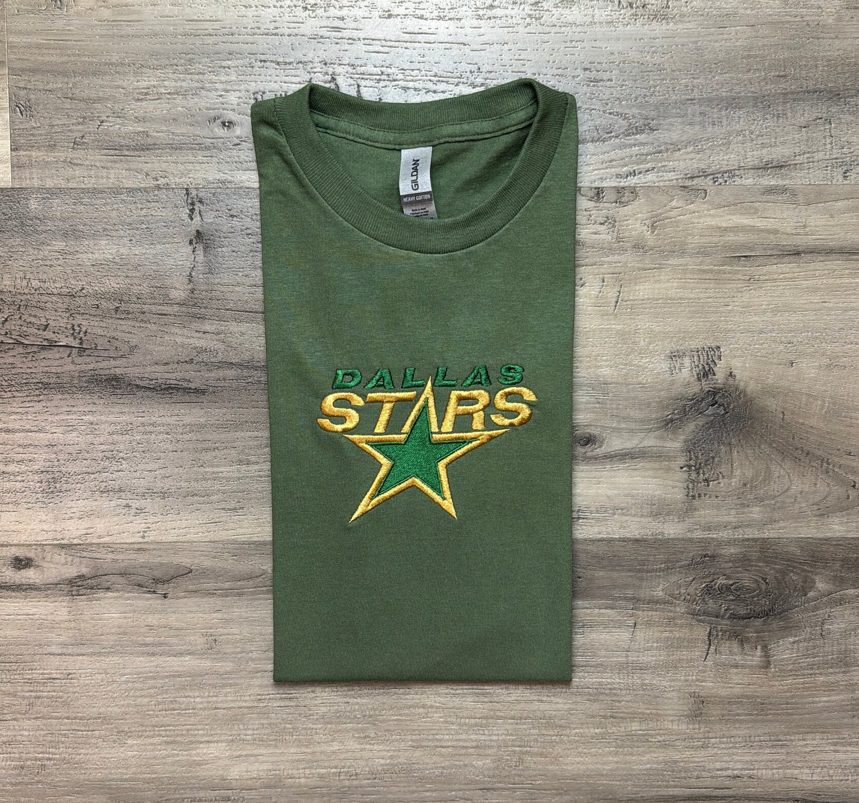 Embroidered Dallas Star Hockey T-shirt, Vintage 90s Stars Tee Shirt ...