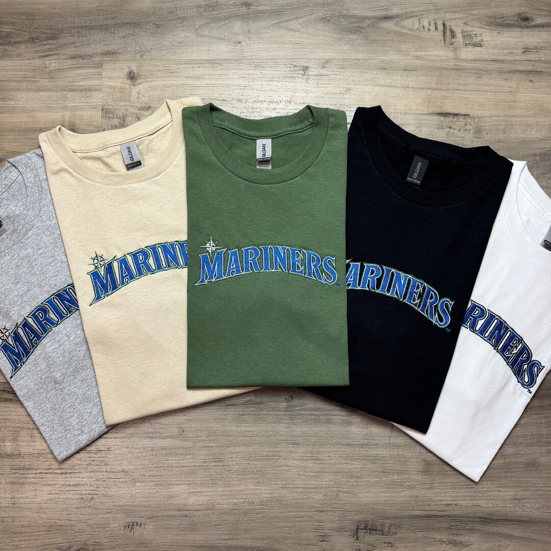 Mariner Embroidered T-shirt, Baseball Fan Shirt, World Series Tee ...