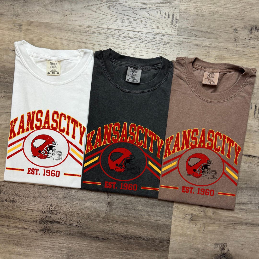 Kansas City Football Shirt, Kansas Football Tee, Comfort Colors T-shirt ...