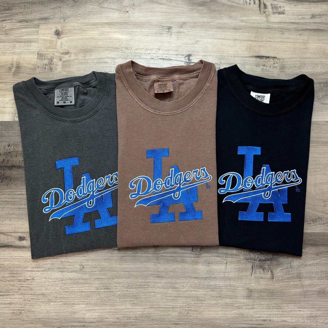 Embroidered Los Angeles Baseball T-shirt, LA Los Angeles Sweatshirt ...