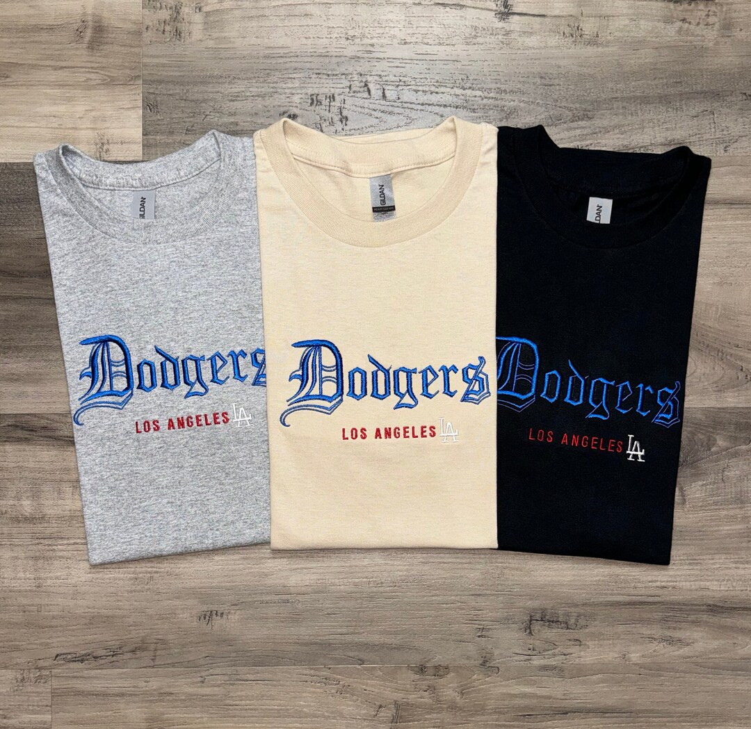Embroidered Dodger Vintage T-shirt, World Series Shirt, Los Angeles ...