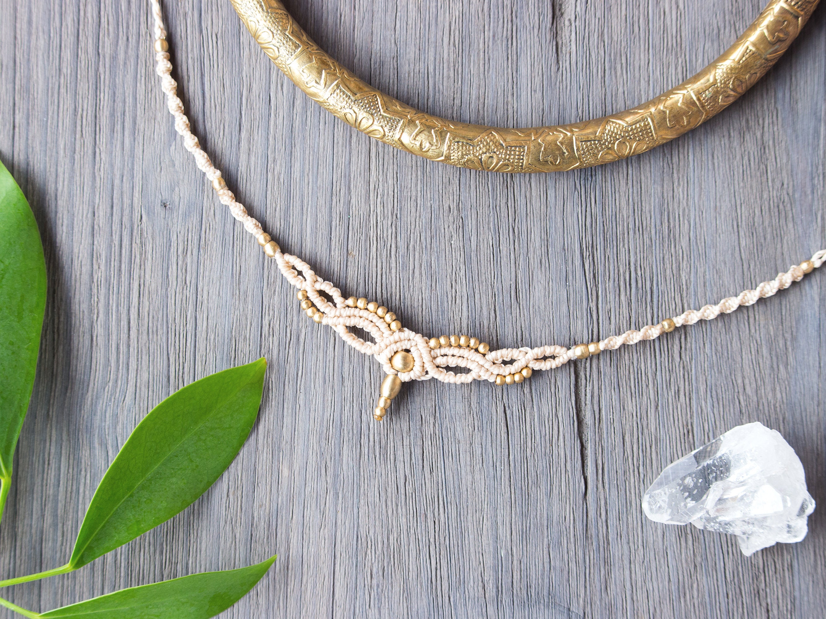 Tiara Diadem Collier Mikro Makramee Spirituell - Etsy.de