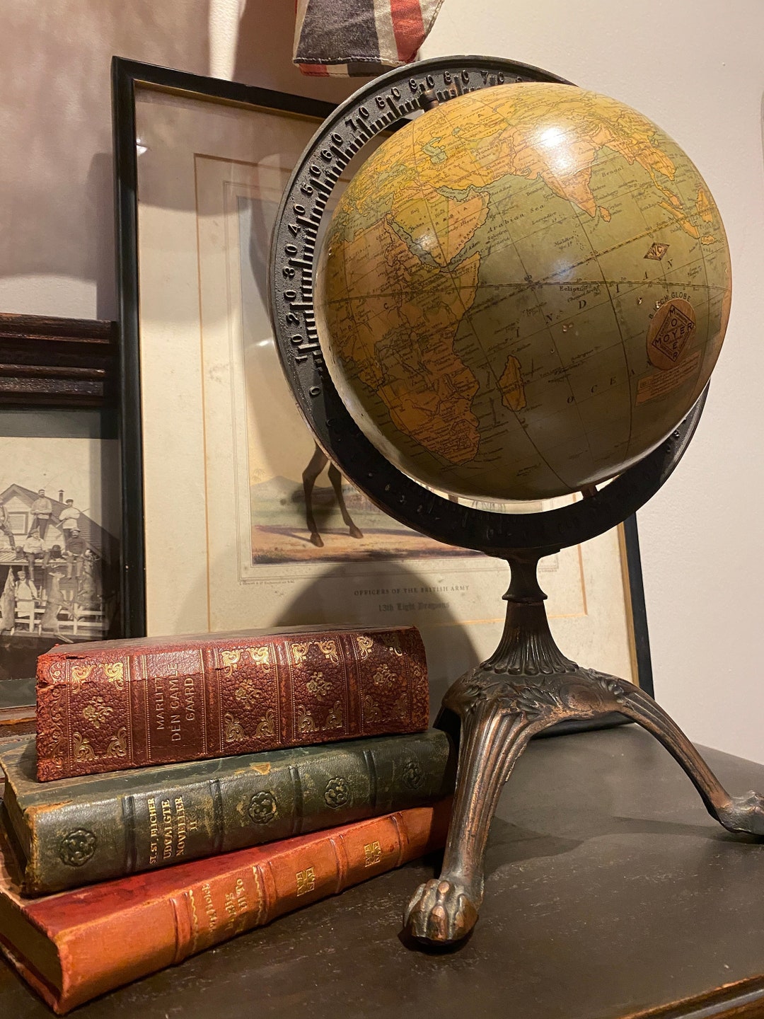 C.1930 8-inch Weber Costello Stationary Meridian Table Globe - Etsy