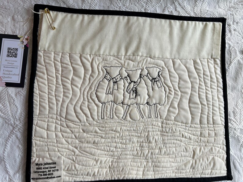 Three Little Sheep Art Quilt Fast Ship Hand Made USA - Etsy