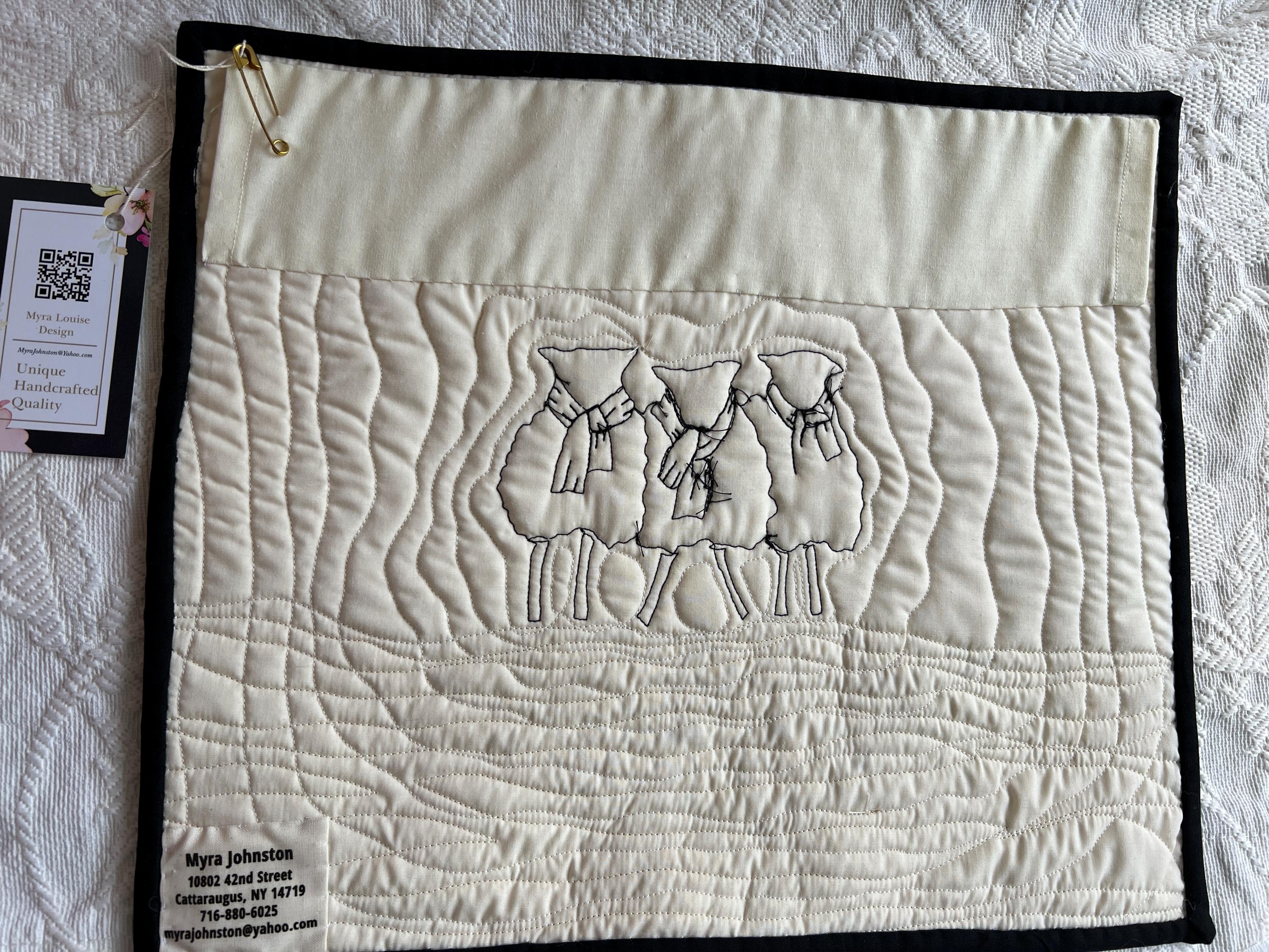 Three Little Sheep Art Quilt Fast Ship Hand Made USA - Etsy