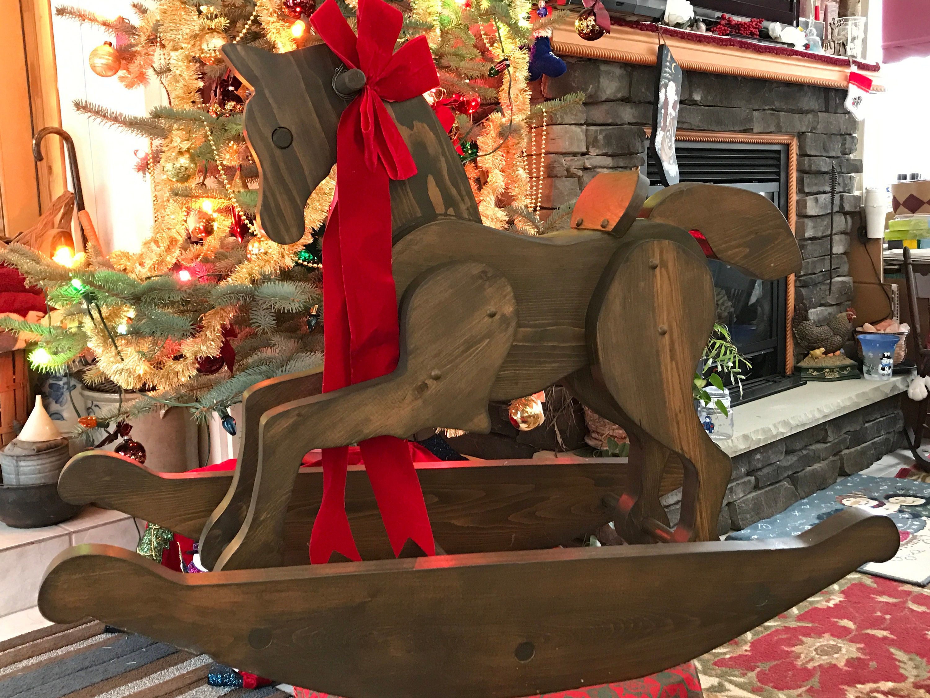 DIY Rocking Horse Pattern Artistic Horse Art Solid Durable Fun to Make ...