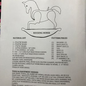 DIY Rocking Horse Pattern Artistic Horse Art Solid Durable Fun to Make ...