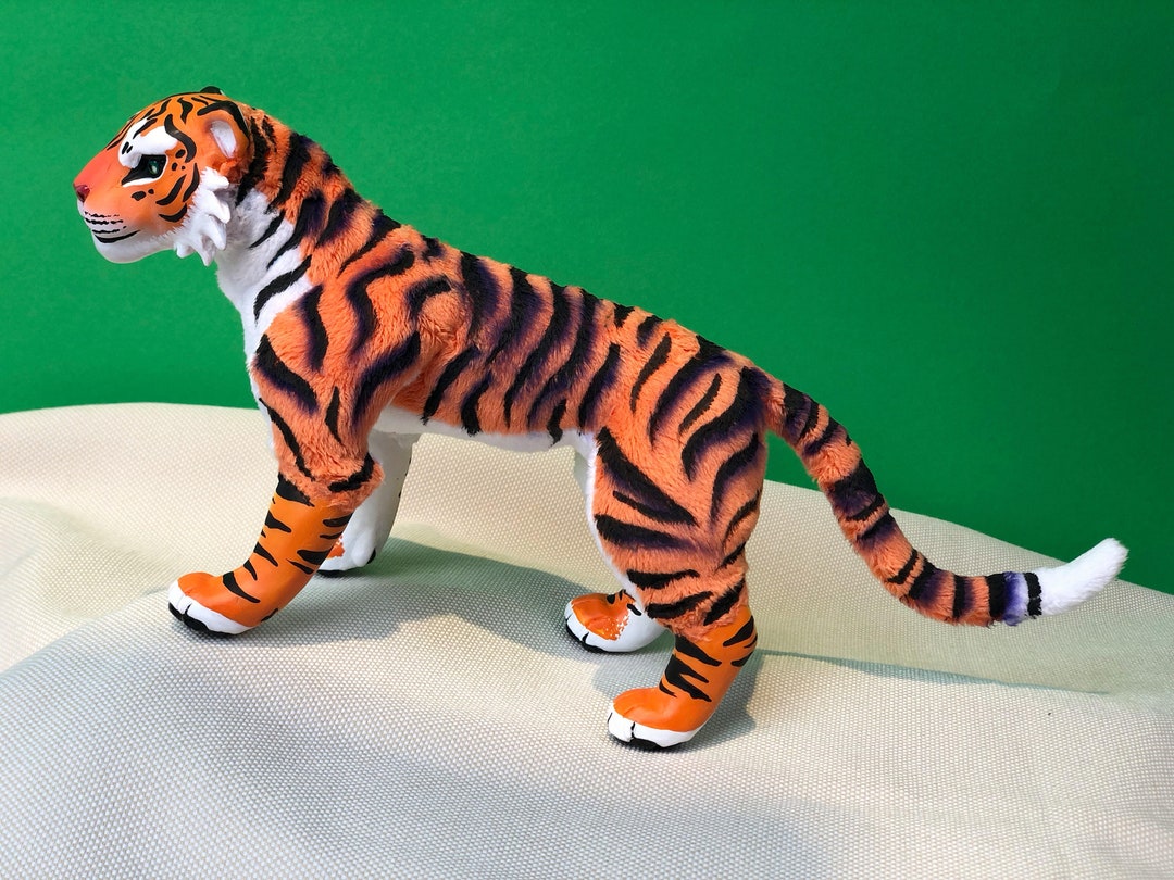 Tiger - Small Poseable Semi-realistic Animal Art Toy Doll - Etsy