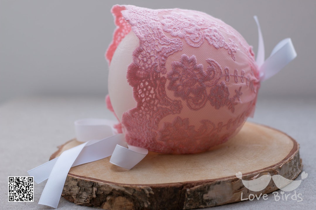 Photoset Consisting of Baby Hat (lace) and Mohair Wrap for Newborns ...